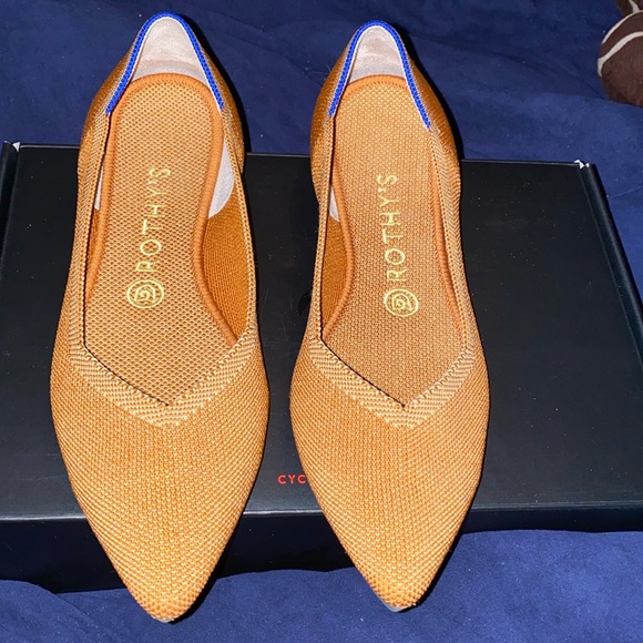 Rothy's | Shoes | Rothys The Point Marigold Knit Fabric Pointy Toe Slip ...